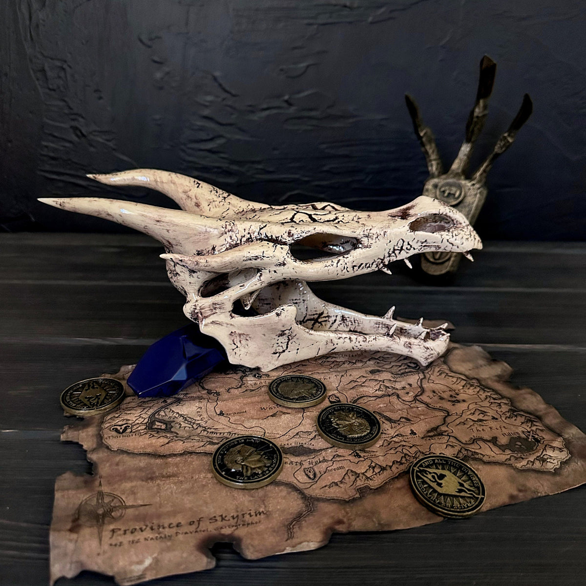 Ivory Dragon Skull Skyrim, The Elder Scrolls V Artifact, Skyrim Cospla ...