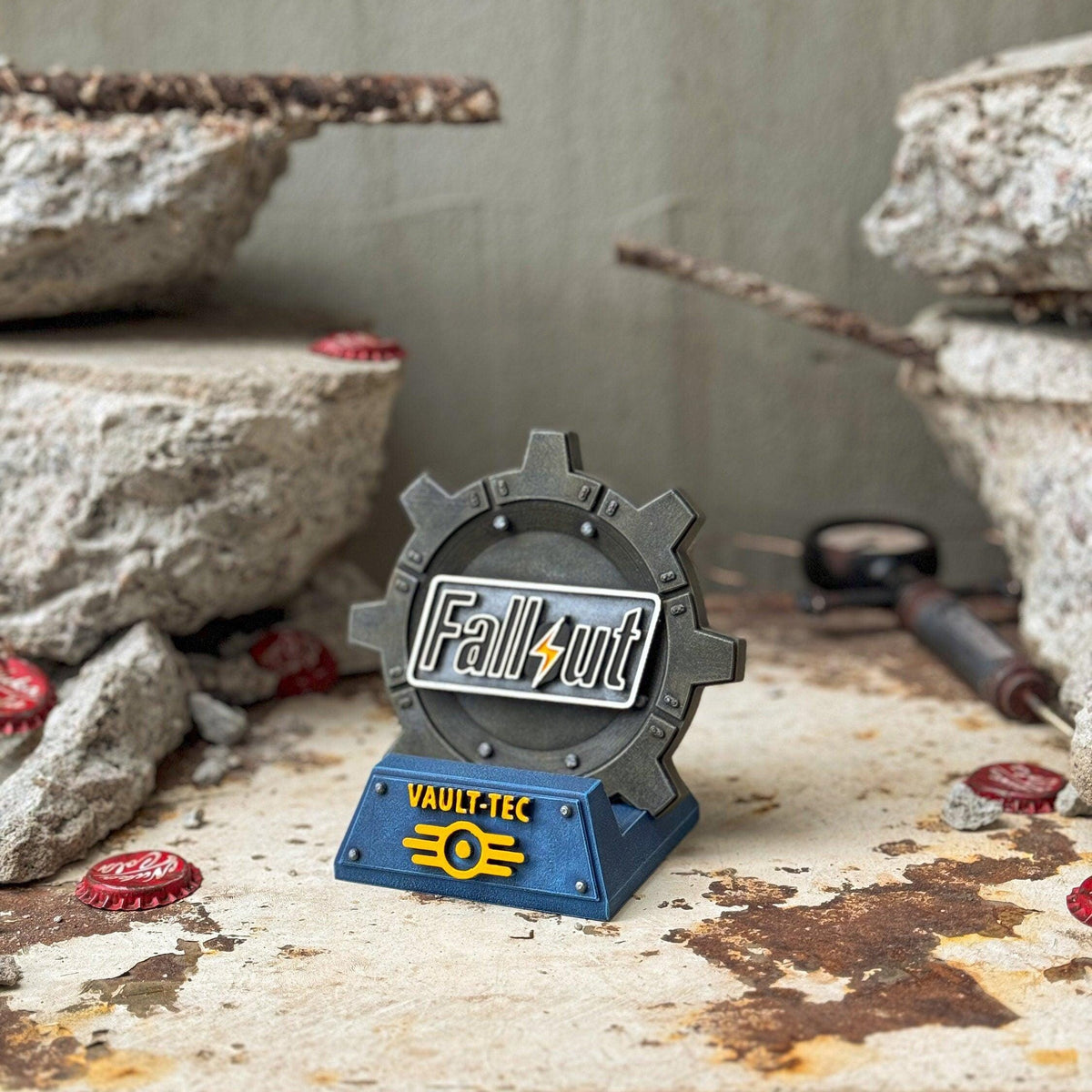 Fallout mobile phone stand, vault door shaped phone stand, fallout dec ...