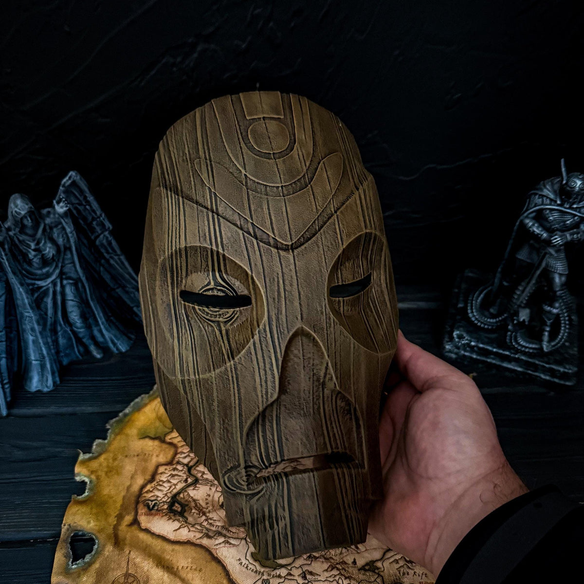 Skyrim Dragon Priest Mask, Wooden Mask, Skyrim Inspired, The Elder Scr ...